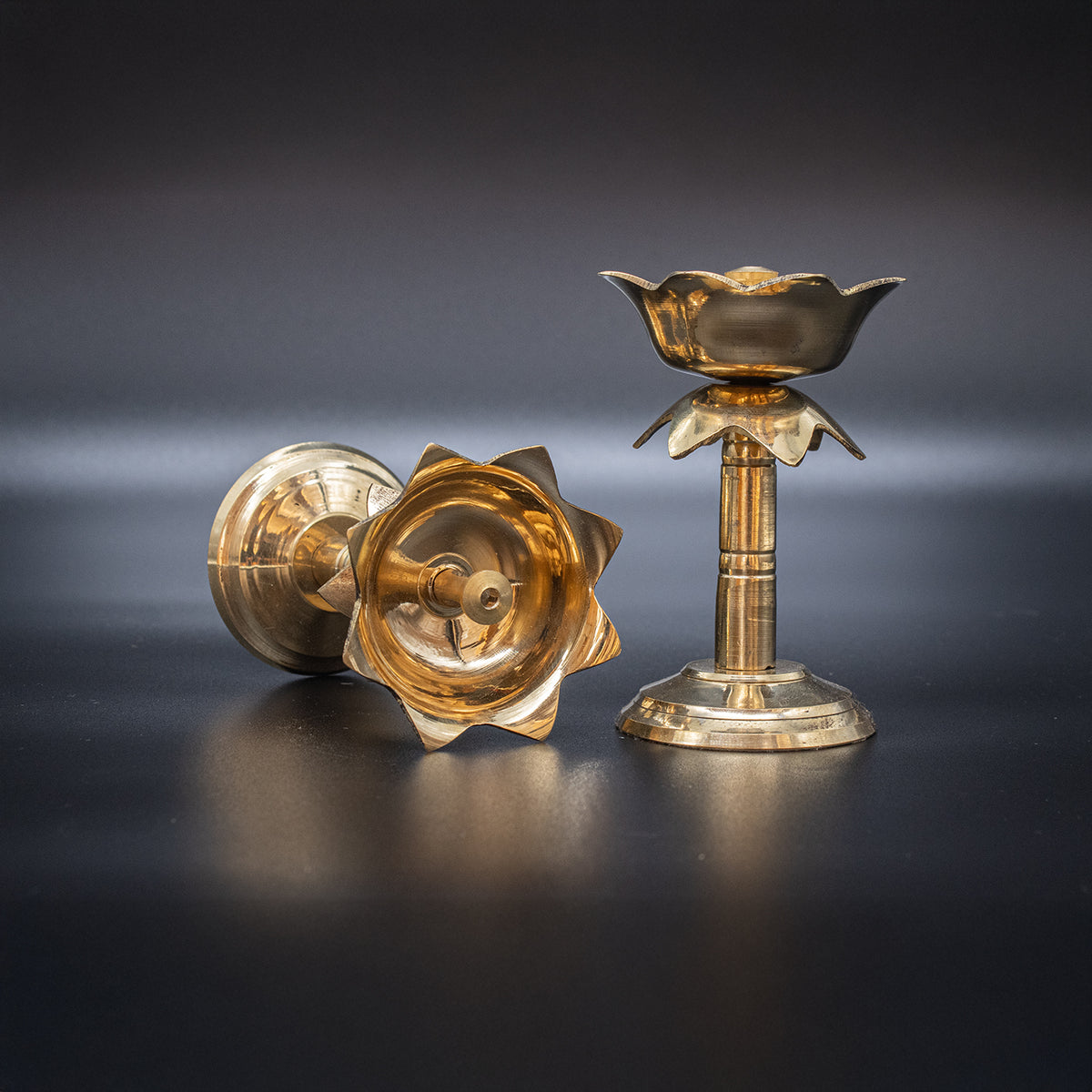Kamal Nanda Stand Deepam (Pair) | Swaha
