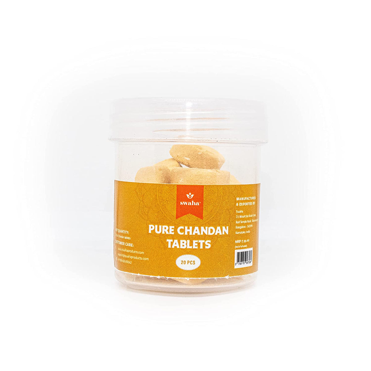 Chandan Tablets - 20 Pcs | Swaha